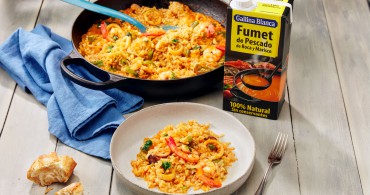 Arroz a banda con calamares y gambas | Recetas Gallina Blanca